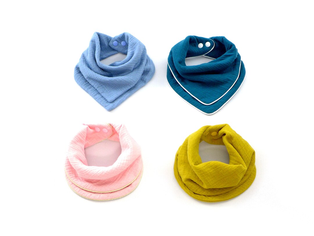 Adjustable Baby Snood, Adjustable Baby Neck Strap, Double Cotton Gauze ...