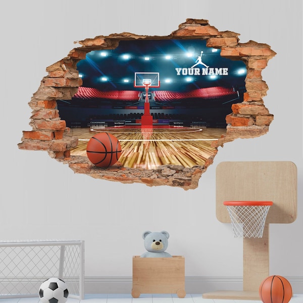 Basketball Wall Decal - Etsy