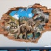 Dinosaur Wall Sticker, Wall Decal, Tyrannosaur, Triceratops ...