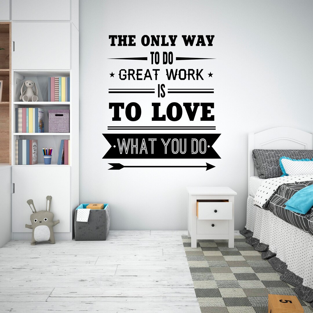 Great Work Wall Sticker, Office Wall Decal, Decor for Office, Removable ...