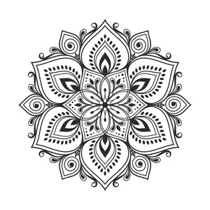 Rangoli Wall Sticker Decal - Alpona Patterns Wall Art for Home Decor ...