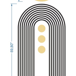 Arch Wall Sticker, Boho Wall Decal, Abstract, Minimalism, Decor for ...