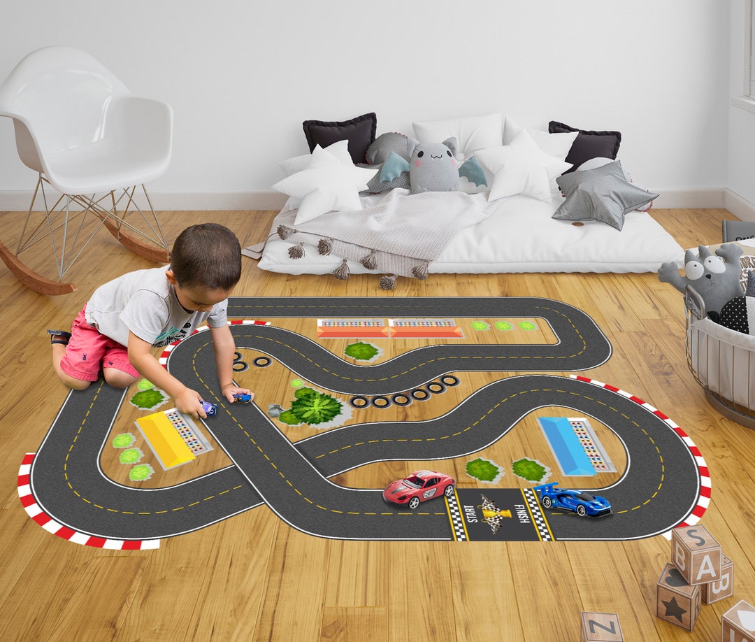 Racing Track Floor Sticker, Track for Cars Floor Decal, Race, Platform ...