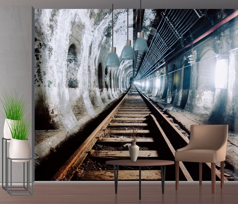 Old Metro Wallpaper Tunnel Wall Mural Colliery Mine Large | Etsy