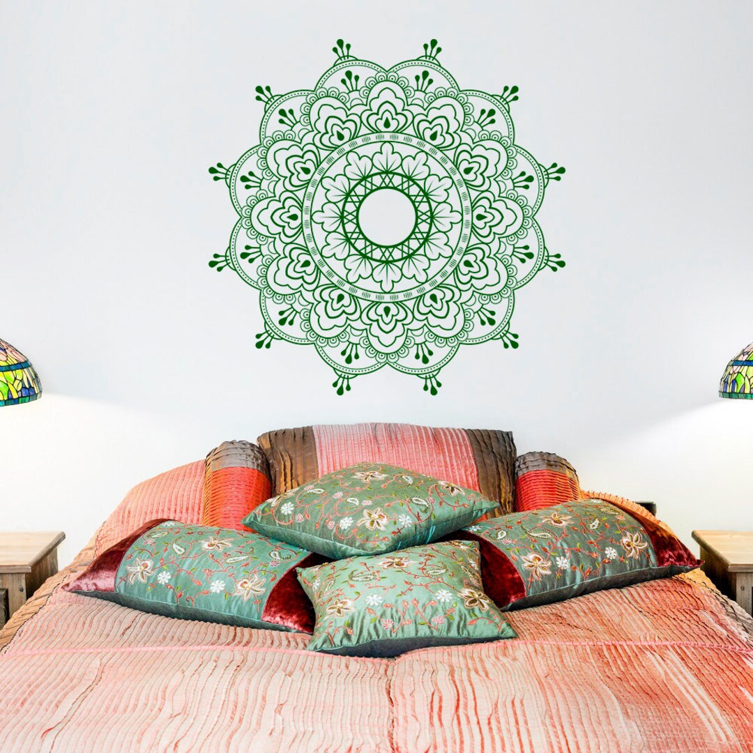 Mandala Wall Sticker, Wall Decal, Decor for Home, Studio, Wall Tattoo ...
