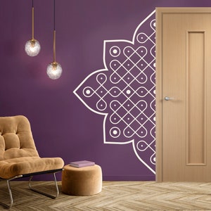 Kolam in Half Wall Sticker, Wall Decal, Decor for Home, Studio ...
