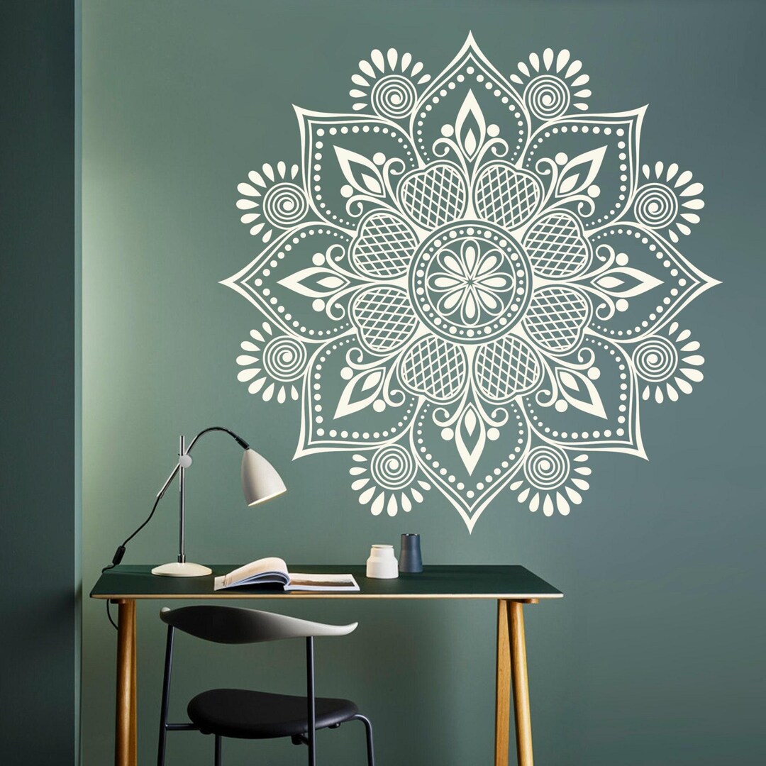 Rangoli Wall Sticker - Alpona Wall Decal Art - Decorative Patterns ...
