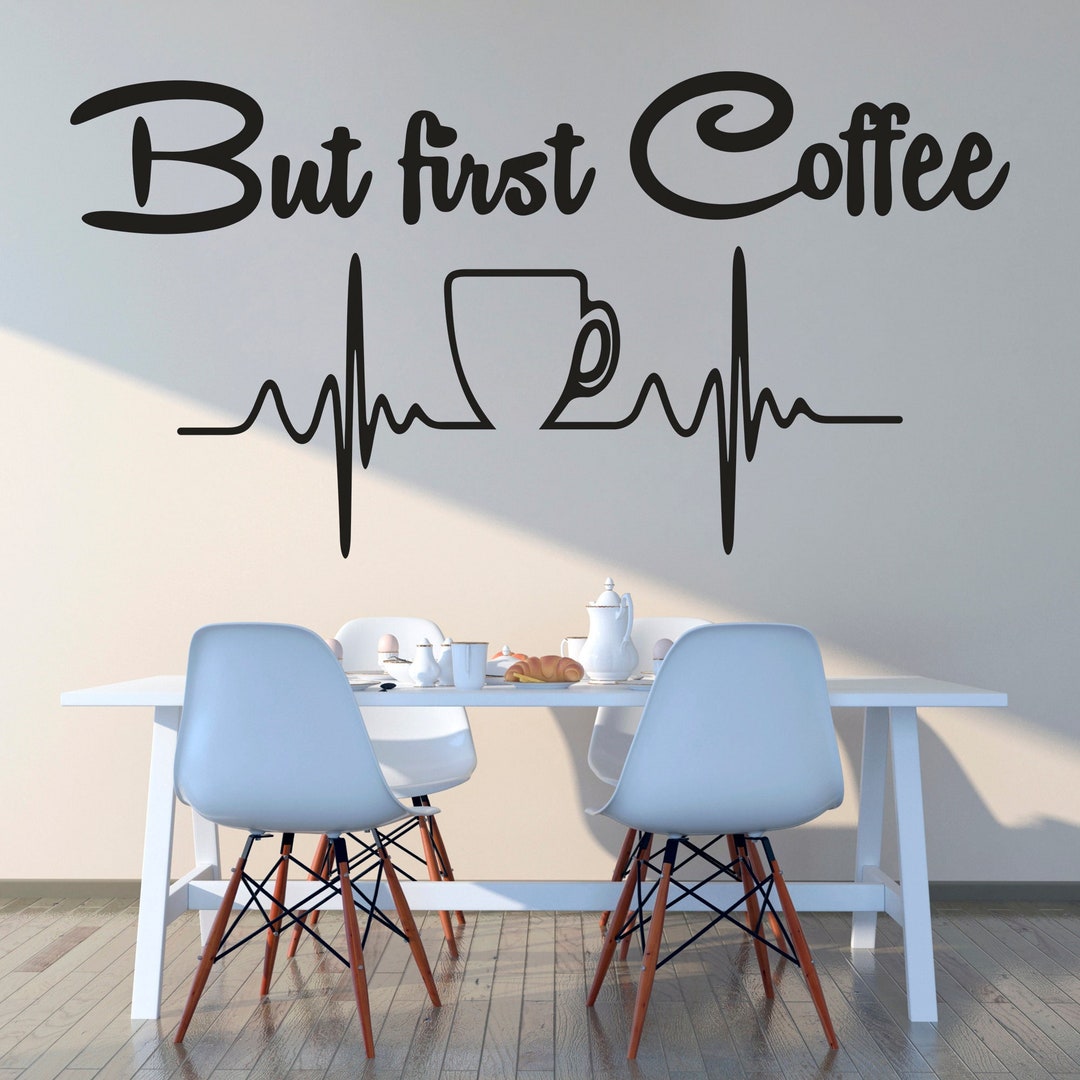 Coffee Wall Sticker, Wall Decal, Cafe Decor, Motivation Coffee ...