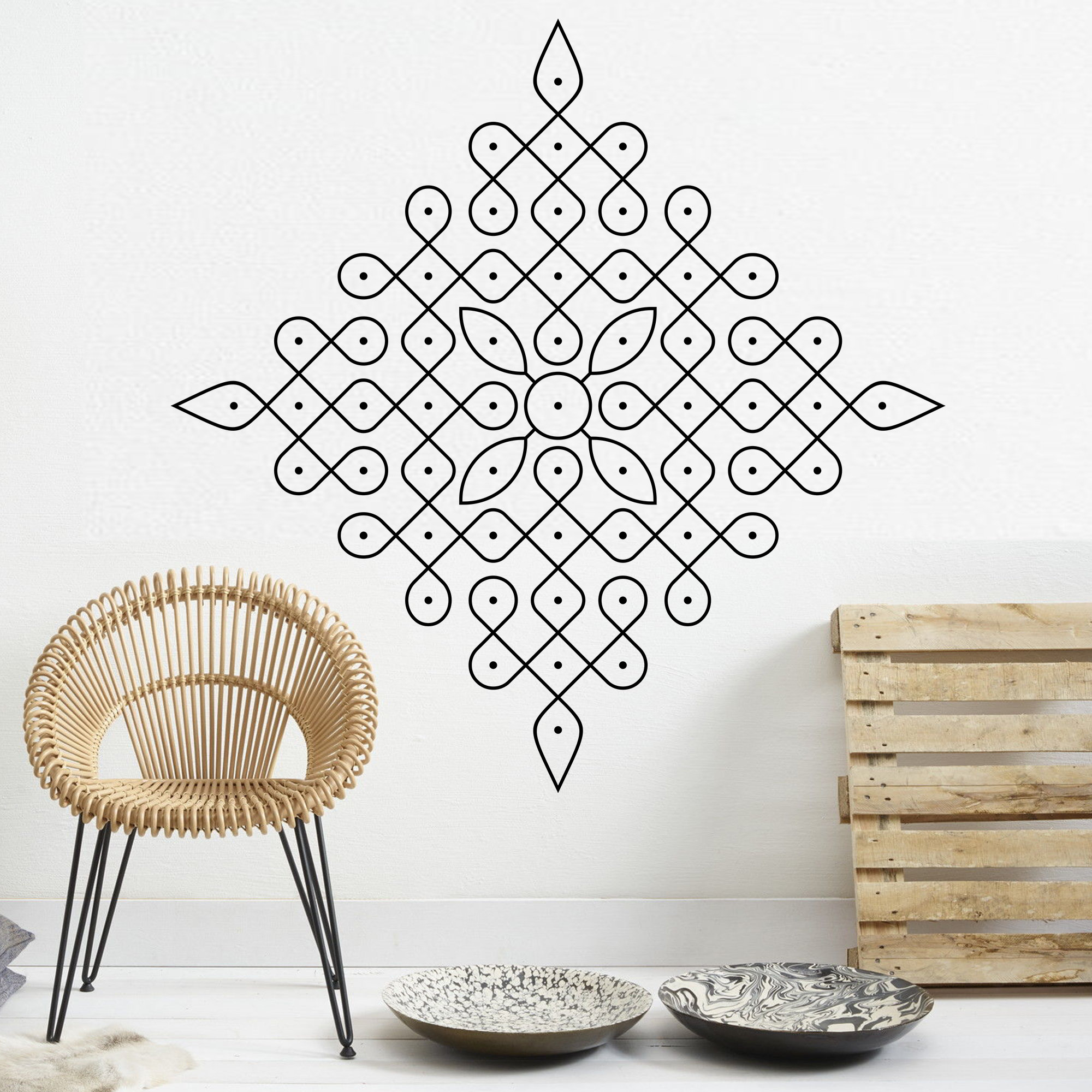 Kolam Wall Sticker Wall Decal Decor for Home Studio - Etsy