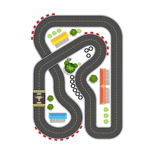 Racing Track Floor Sticker, Track for Cars Floor Decal, Race, Platform ...
