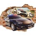 Police Wall Sticker Pursuit Wall Decal Porsche Police Car - Etsy