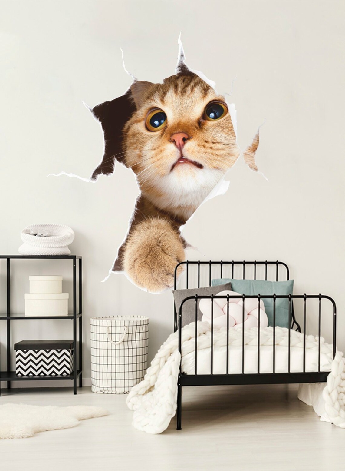Cat 3D Wall Sticker Cat Wall Decal Pet Removable Vinyl | Etsy