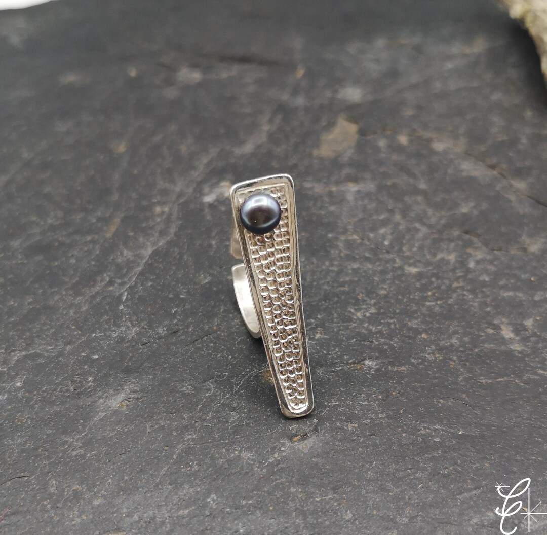Original 950 Silver Tongue Ring, Freshwater Pearl - Etsy