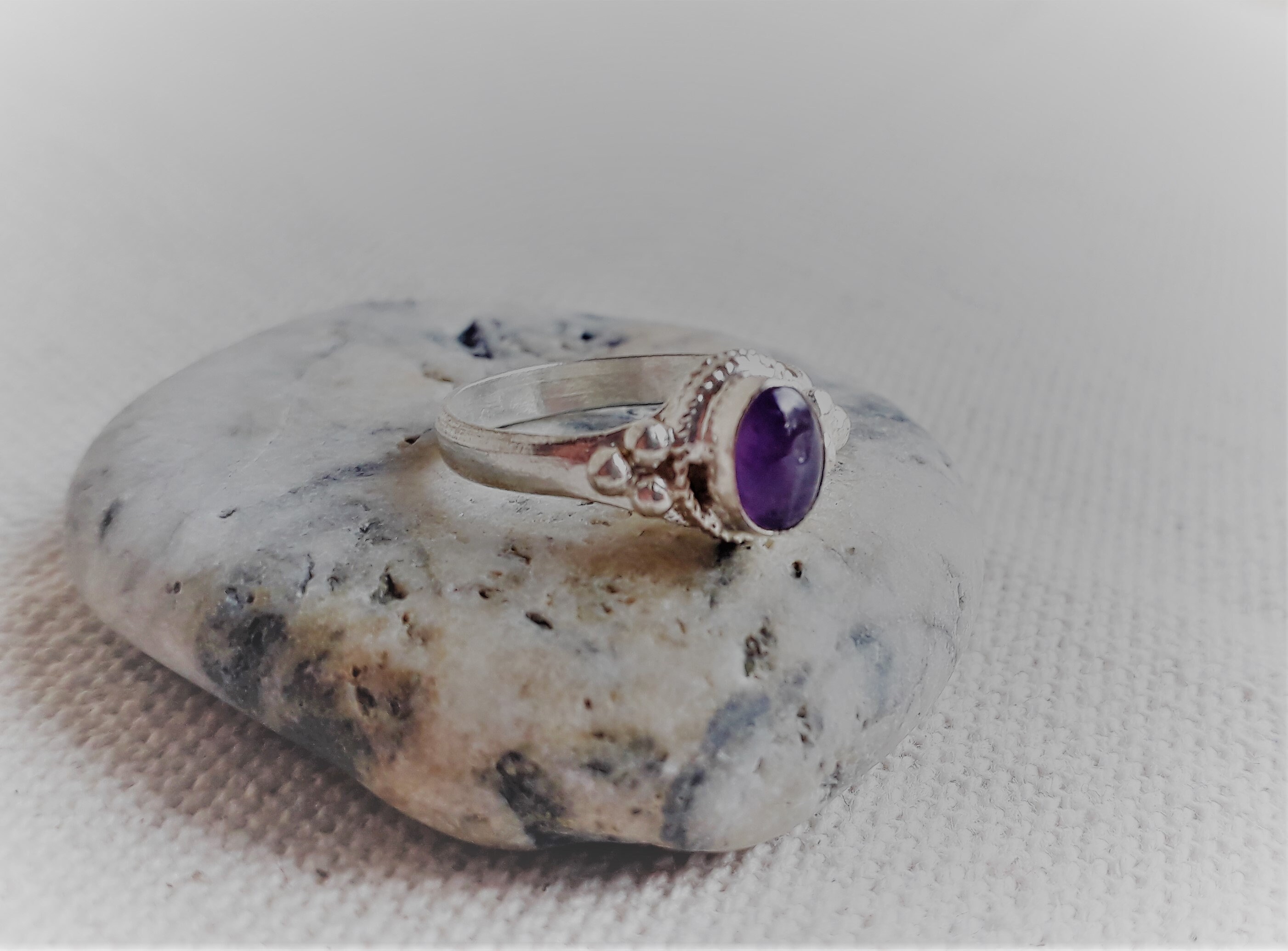 Amethyst Ethnic Ring-women's Ring-nepal Tibet-stone - Etsy