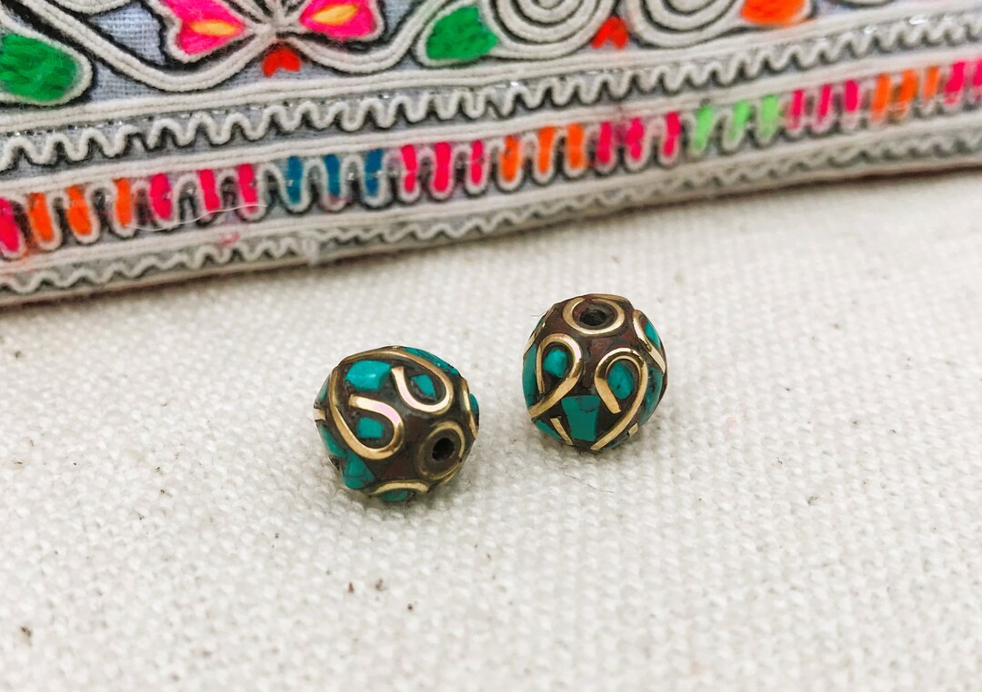 Lot of Ethnic Pearls Nepal Tibet Crafts Turquoise Pearl - Etsy