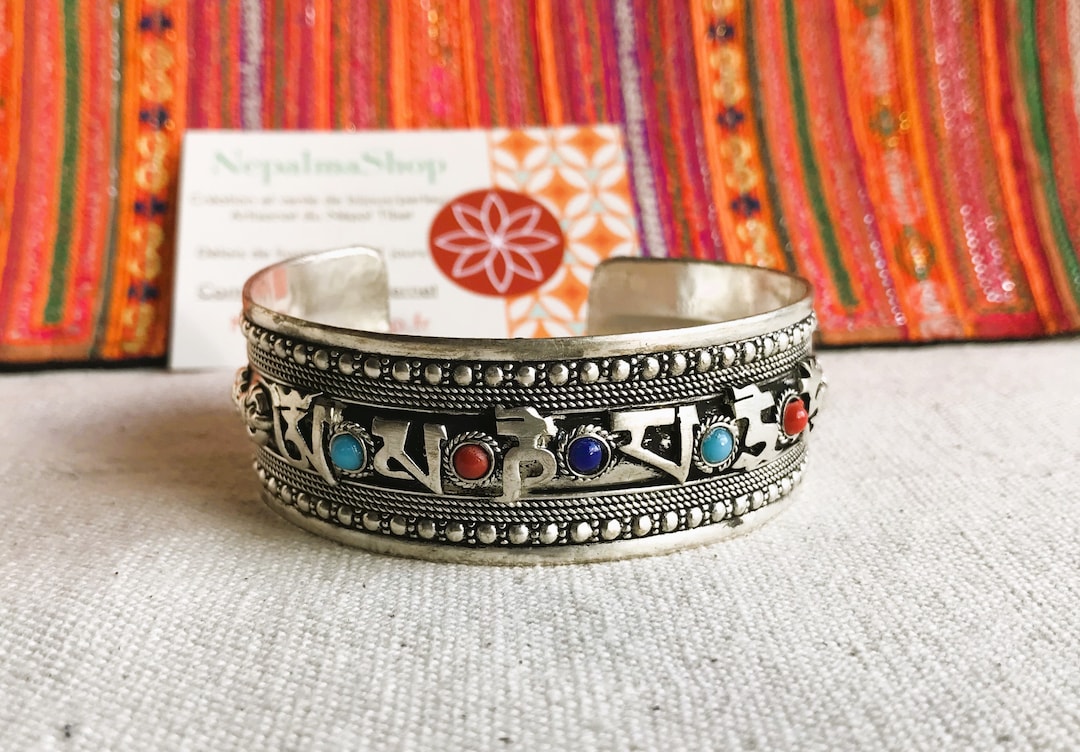 Nepal Tibet Cuff Bracelet - Nepalmashop - Zen Jewelry - Etsy