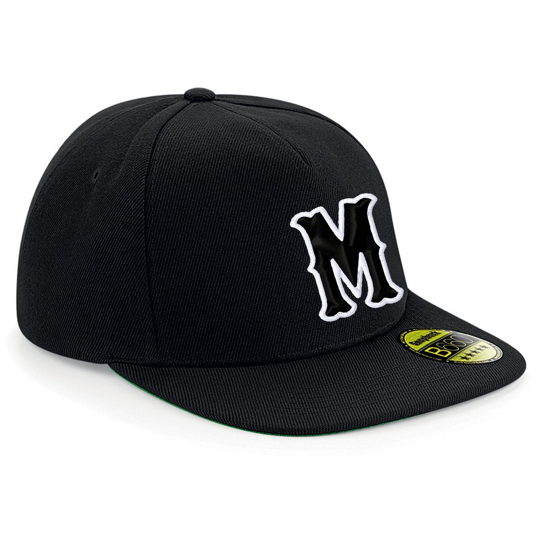 3D Embroidered 2 Color Letter M Snapback Hat Flat Brim HIP HOP Retro ...