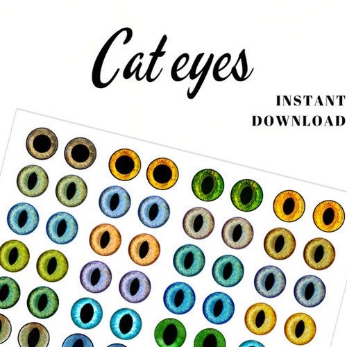 Printable Color Animal Eyes Collage Sheet to Handmade Dolls - Etsy