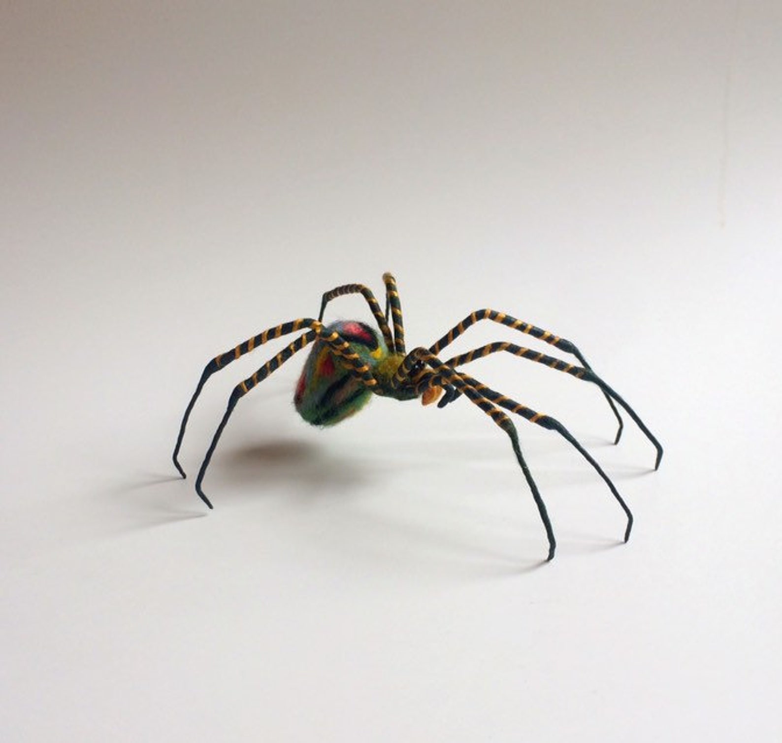 Halloween Web Decor Rainbow Color Spider Needle Felted Creepy - Etsy