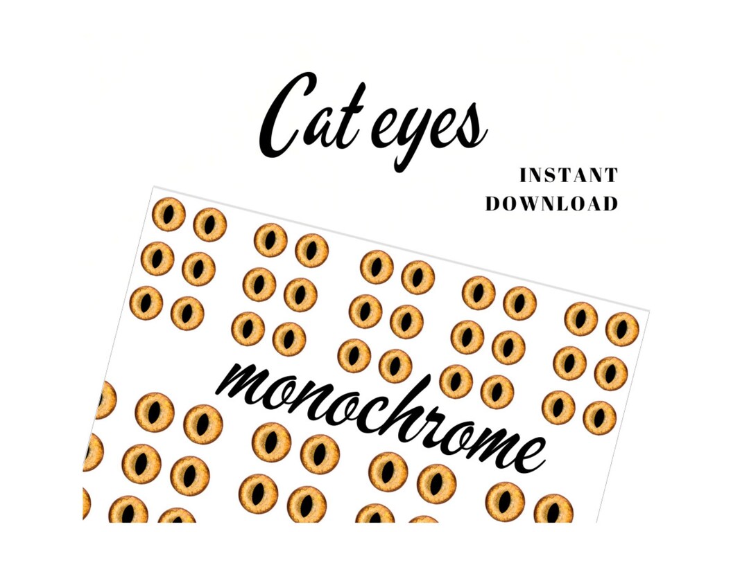 Printable Monochrome Cat Eyes Collage Sheet to Handmade Cat - Etsy
