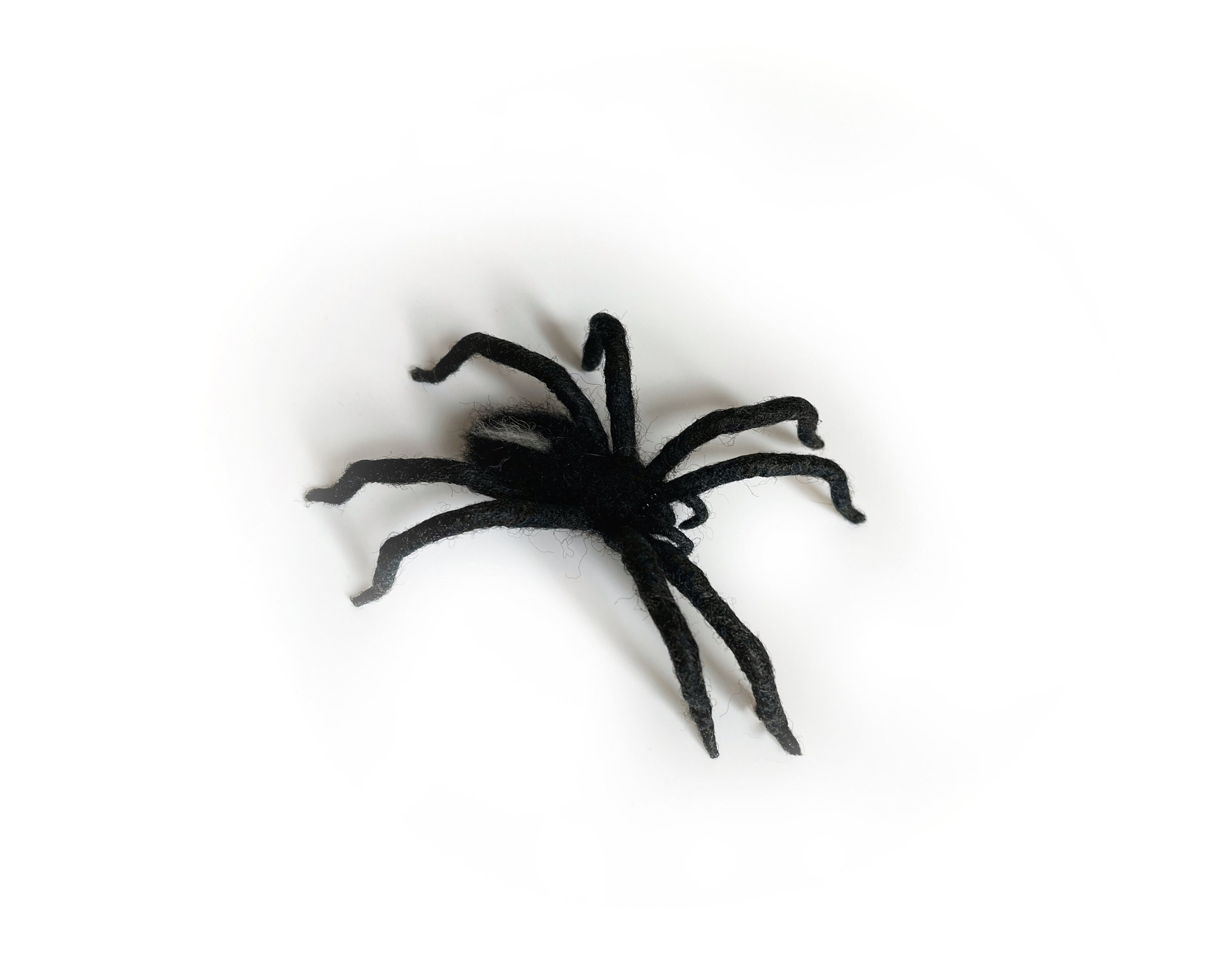 Halloween Decor Wool Black Spider, Needle Felted Creepy Goth Decor Idea ...