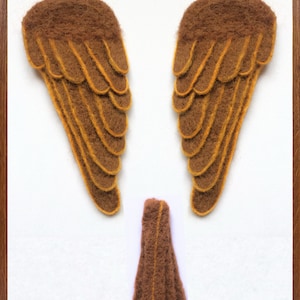 Needle Felted Bird Wings & Tail Craft Tutorial: Wool Wings Making Guide ...
