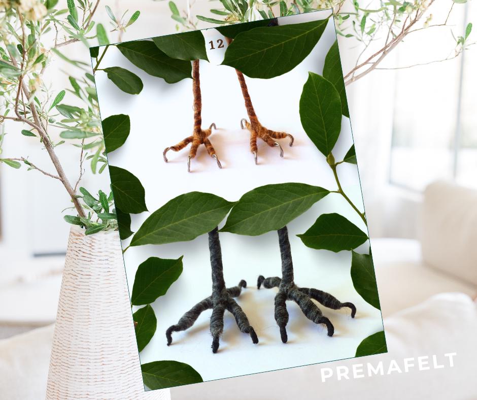 Needle Felted Bird Feet Craft Tutorial: Realistic Wool Toy Bird Legs ...