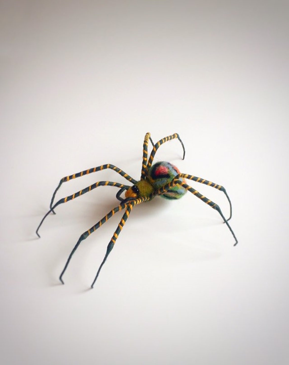 Halloween Web Decor Rainbow Color Spider Needle Felted Creepy - Etsy