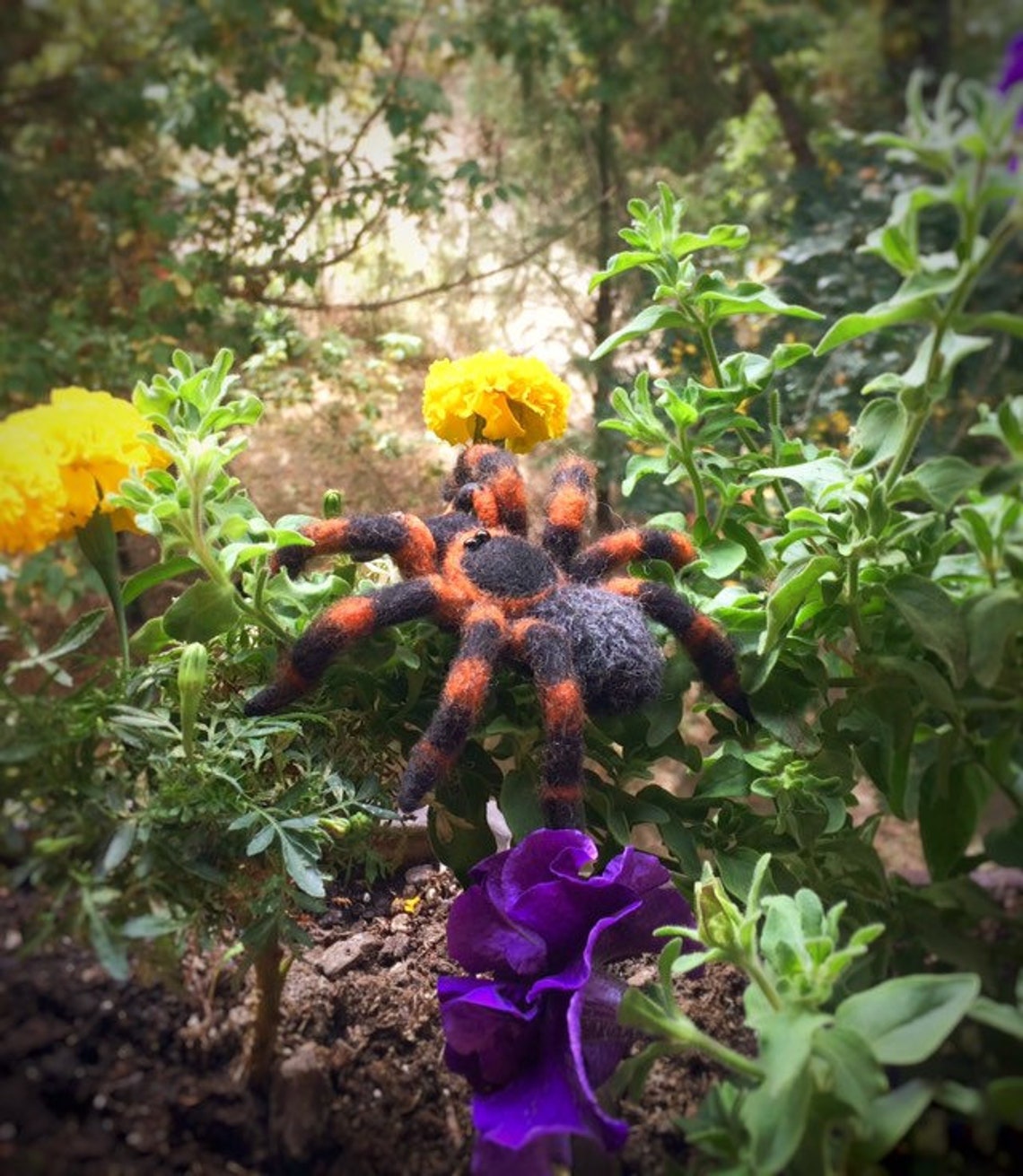 Handmade Wool Tarantula Spider Needle Felted Creepy Halloween - Etsy