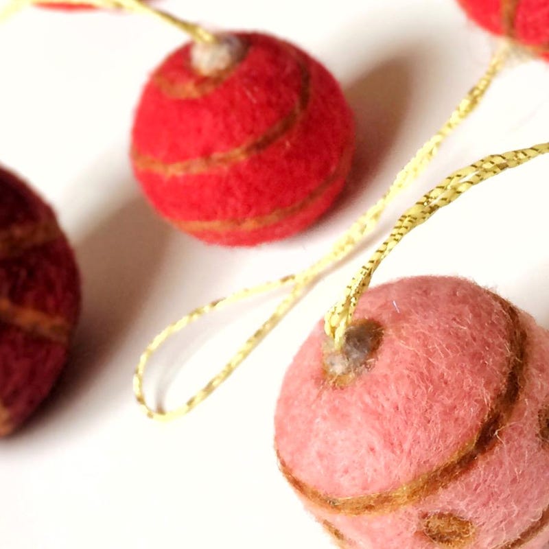 Needle Felted Ornaments - Etsy