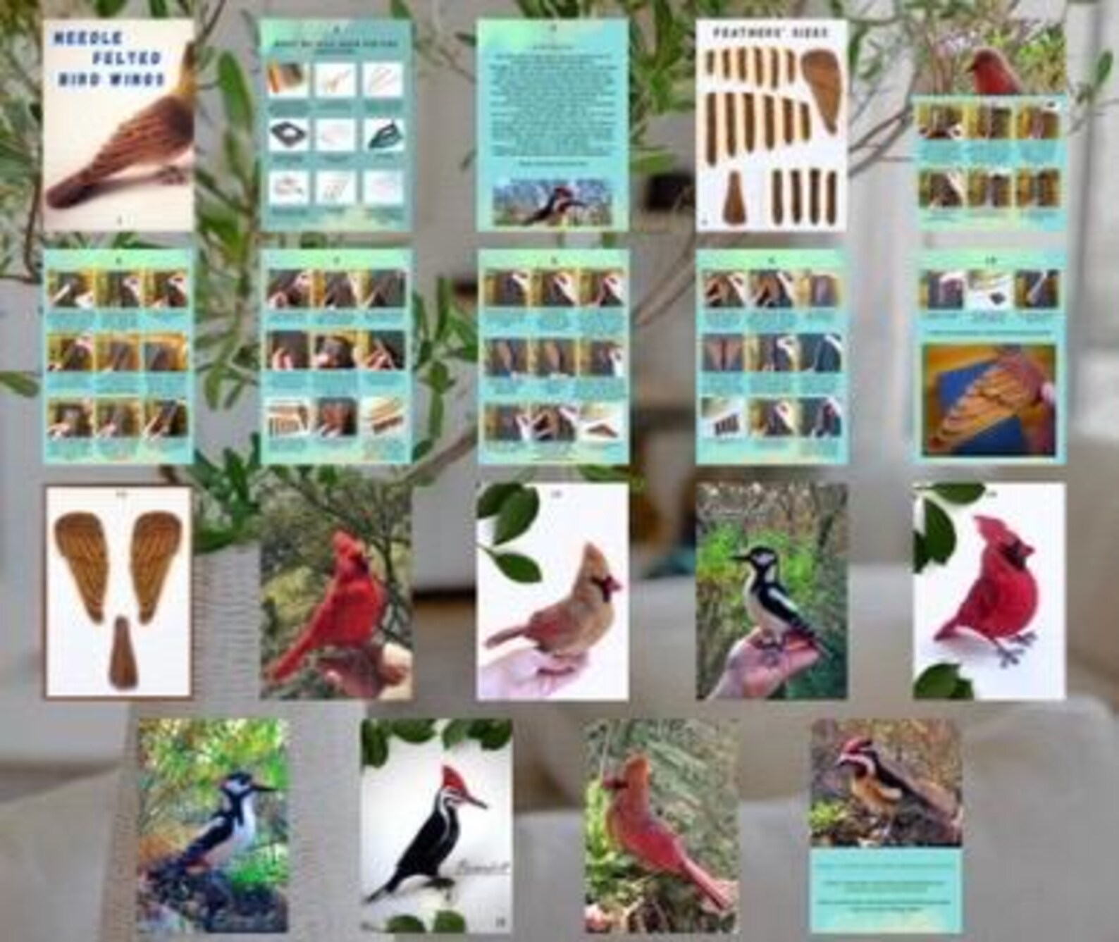 Needle Felted Bird Wings & Tail Craft Tutorial: Wool Wings Making Guide ...