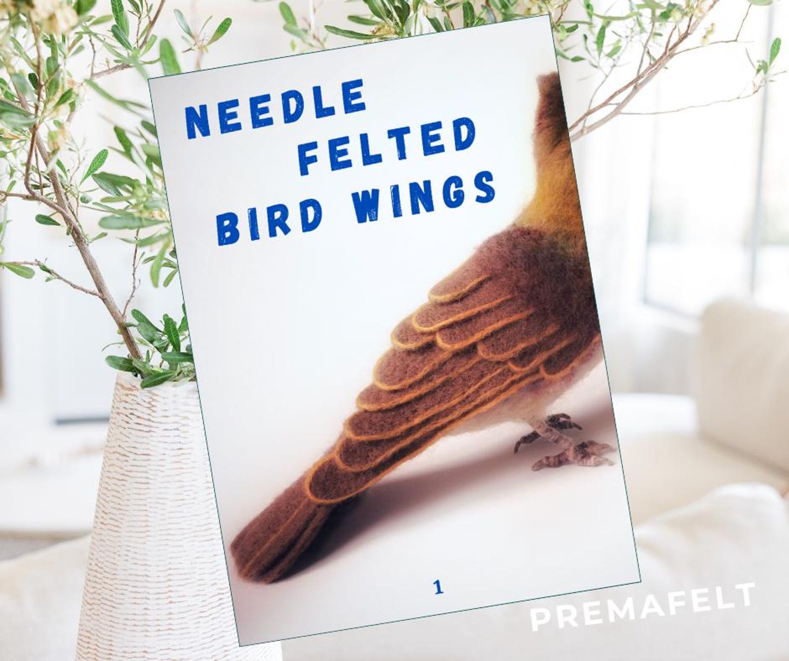 Needle Felted Bird Wings & Tail Craft Tutorial: Wool Wings Making Guide ...