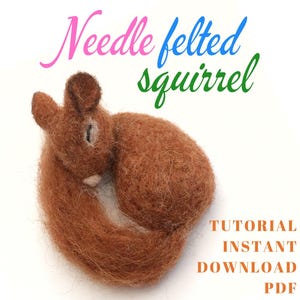 DIY Sleeping Wool Squirrel Tutorial PDF, Digital Download Needle Felted ...
