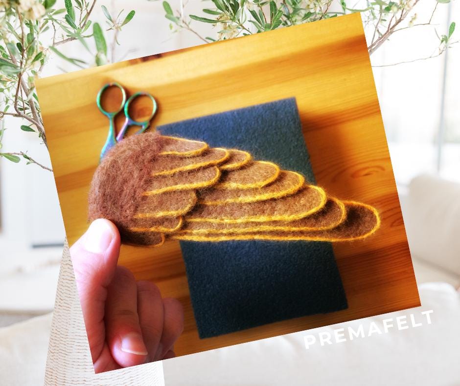 Needle Felted Bird Wings & Tail Craft Tutorial: Wool Wings Making Guide ...