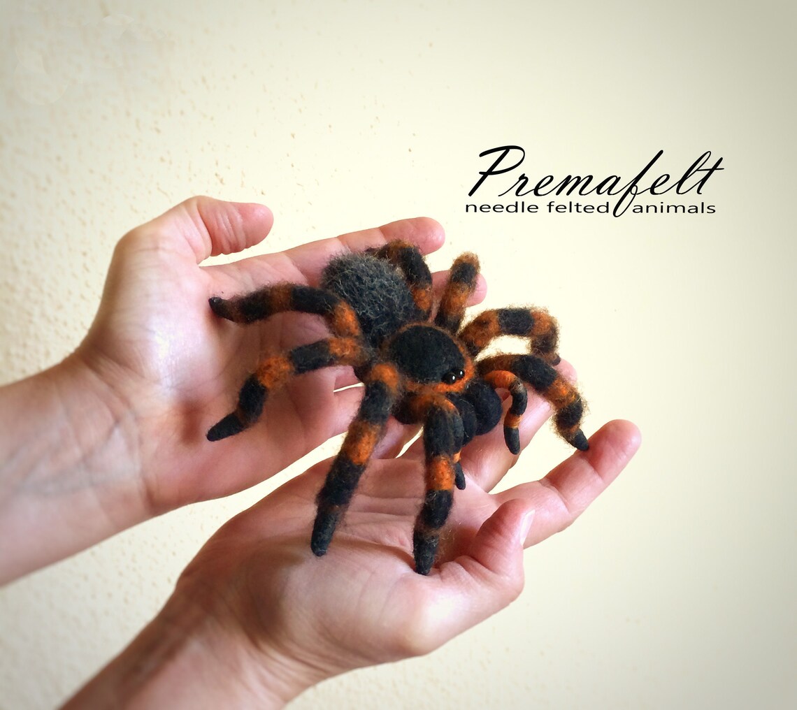 Handmade Wool Tarantula Spider Needle Felted Creepy Halloween - Etsy