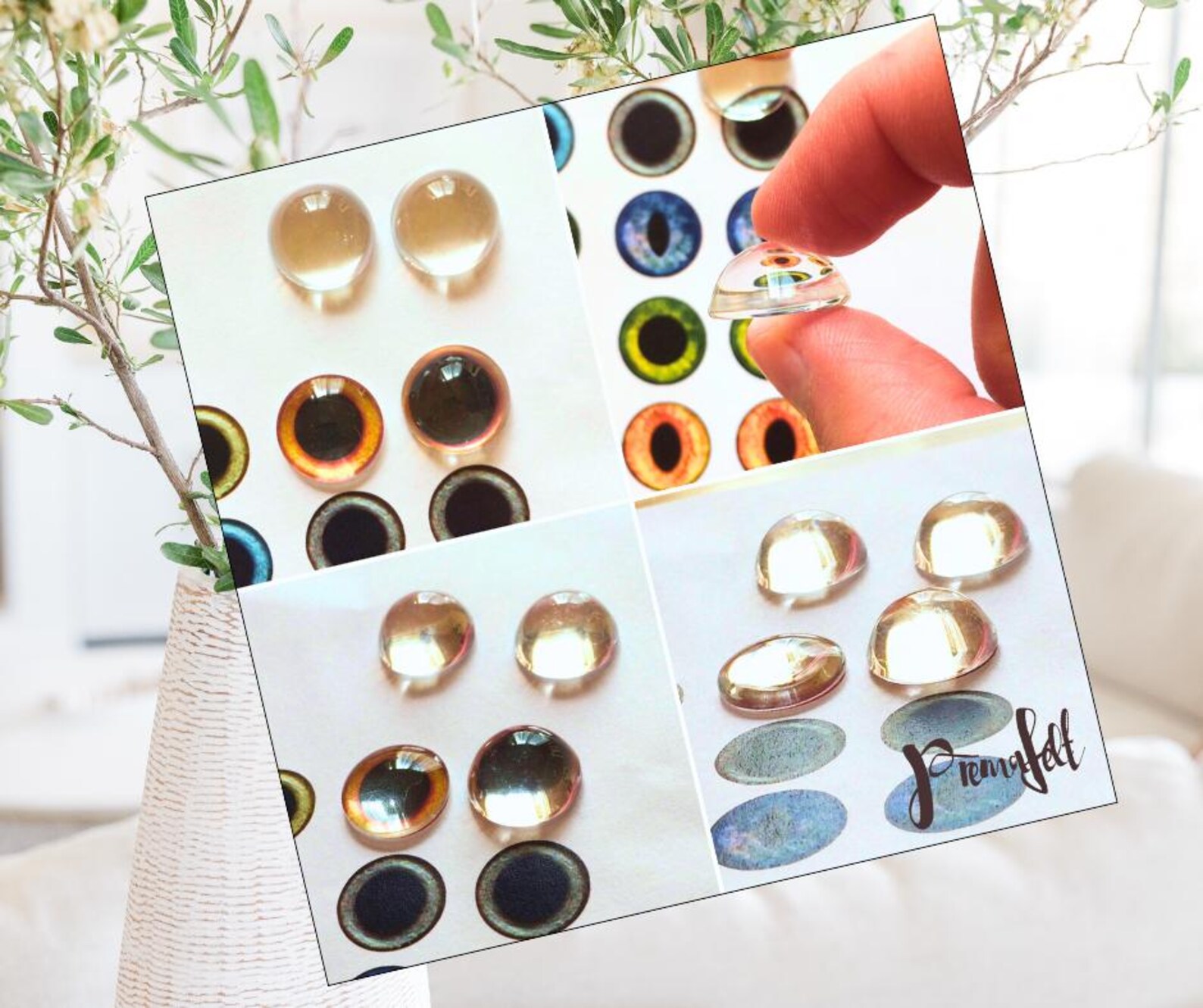 Printable Cat Eyes Collage Sheet: Doll Making Supplies, Needle Felted ...