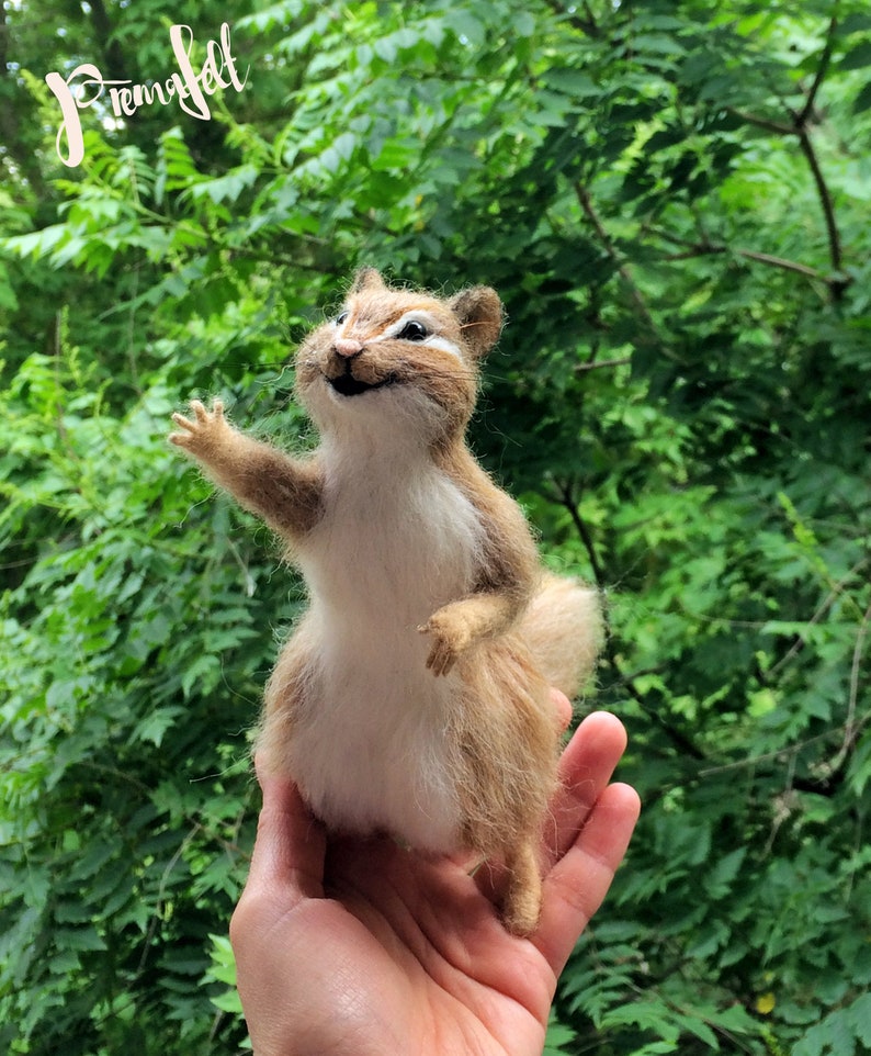 Handmade Soft Wool CHIPMUNK Sculpture Little Chistmas Decor - Etsy