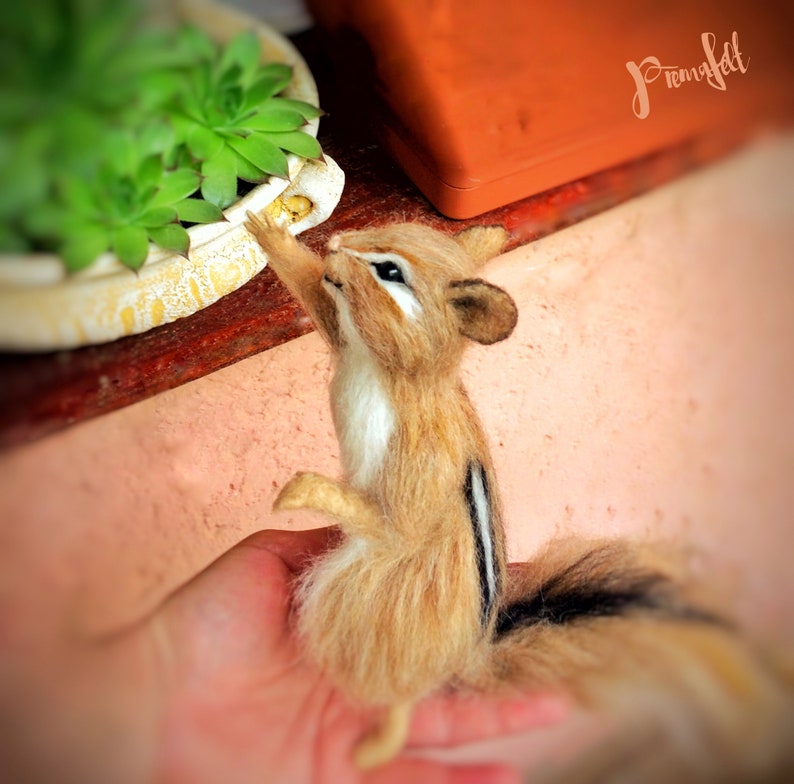 Handmade Soft Wool CHIPMUNK Sculpture Little Chistmas Decor - Etsy