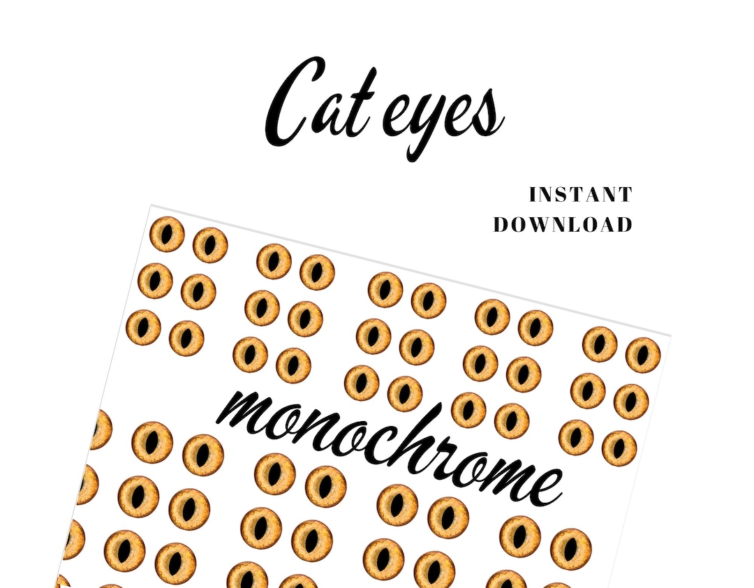 Printable Cat Eyes Collage Sheet: Doll Making Supplies, Needle Felted ...
