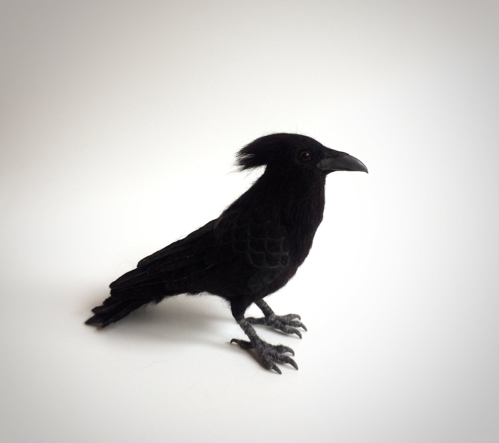 Realistic Raven Halloween Decor Needle Felted Wool Raven - Etsy