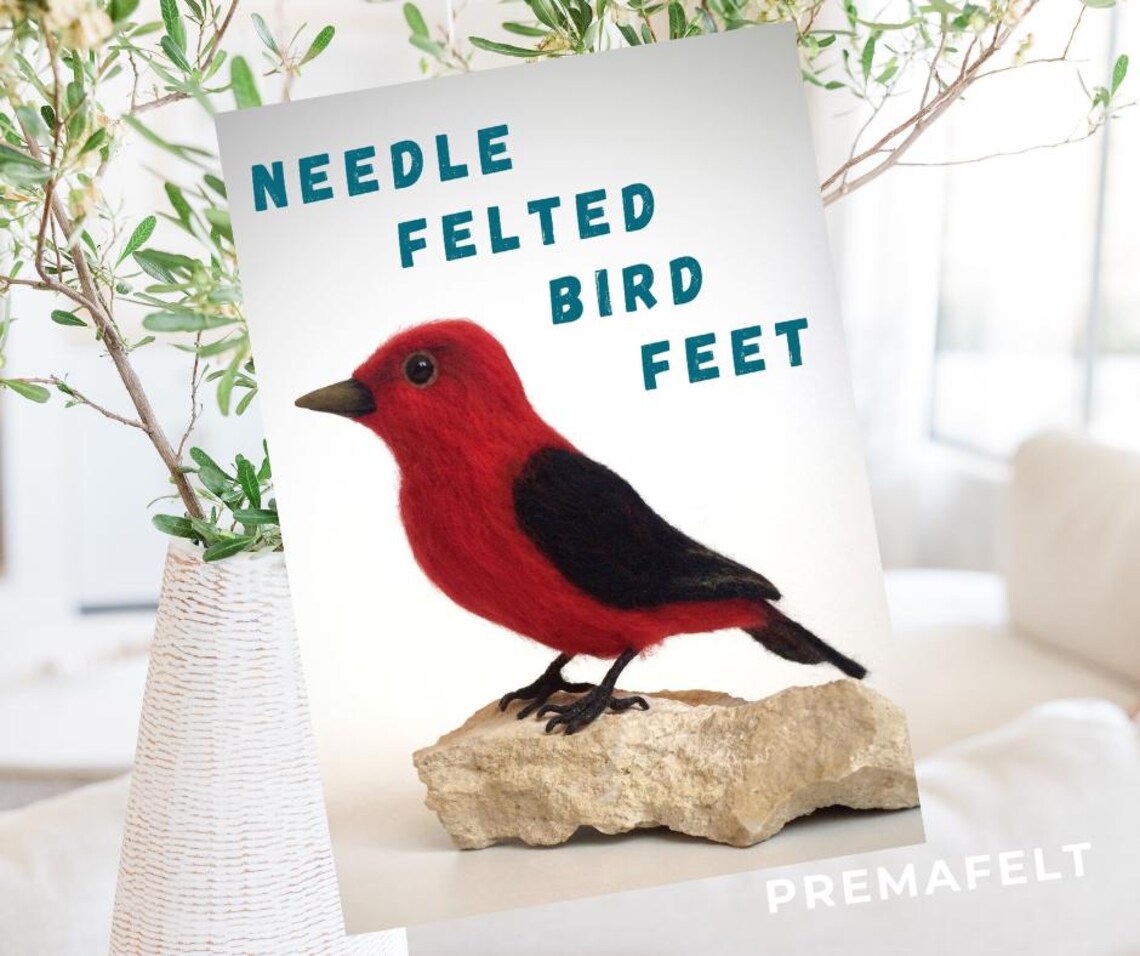 Needle Felted Bird Feet Craft Tutorial: Realistic Wool Toy Bird Legs ...