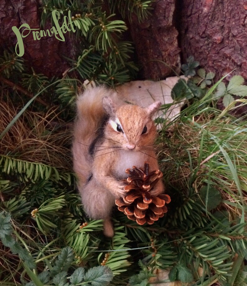 Realistic handmade CHIPMUNK sculpture cute chistmas decor | Etsy