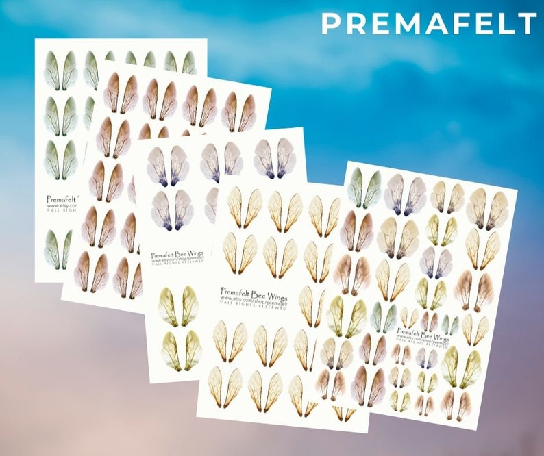 Printable Transparent Bee Wings Collage Sheet to Needle Felted - Etsy
