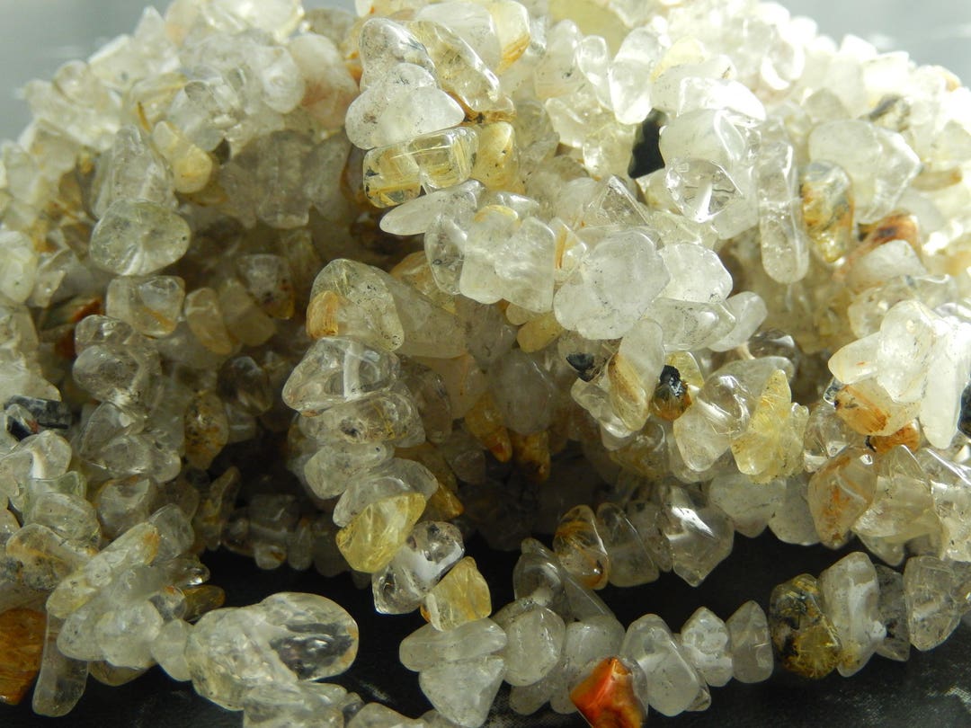 200 Chips de Cuarzo Rutilo Natural - Etsy España