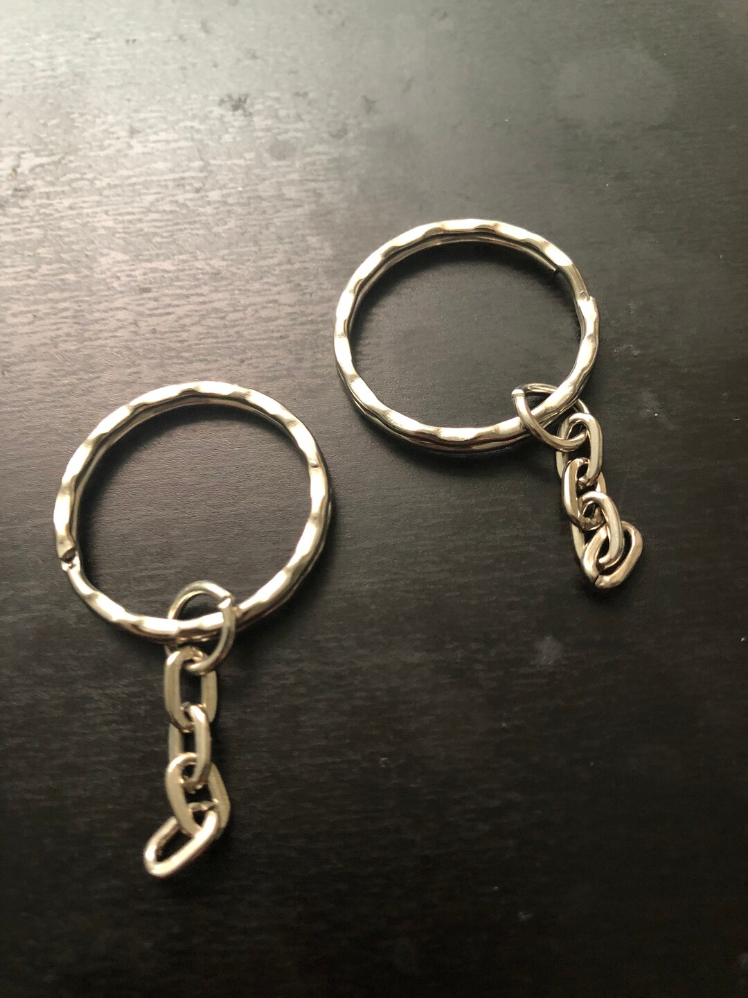 5 Silver Key Rings - Etsy