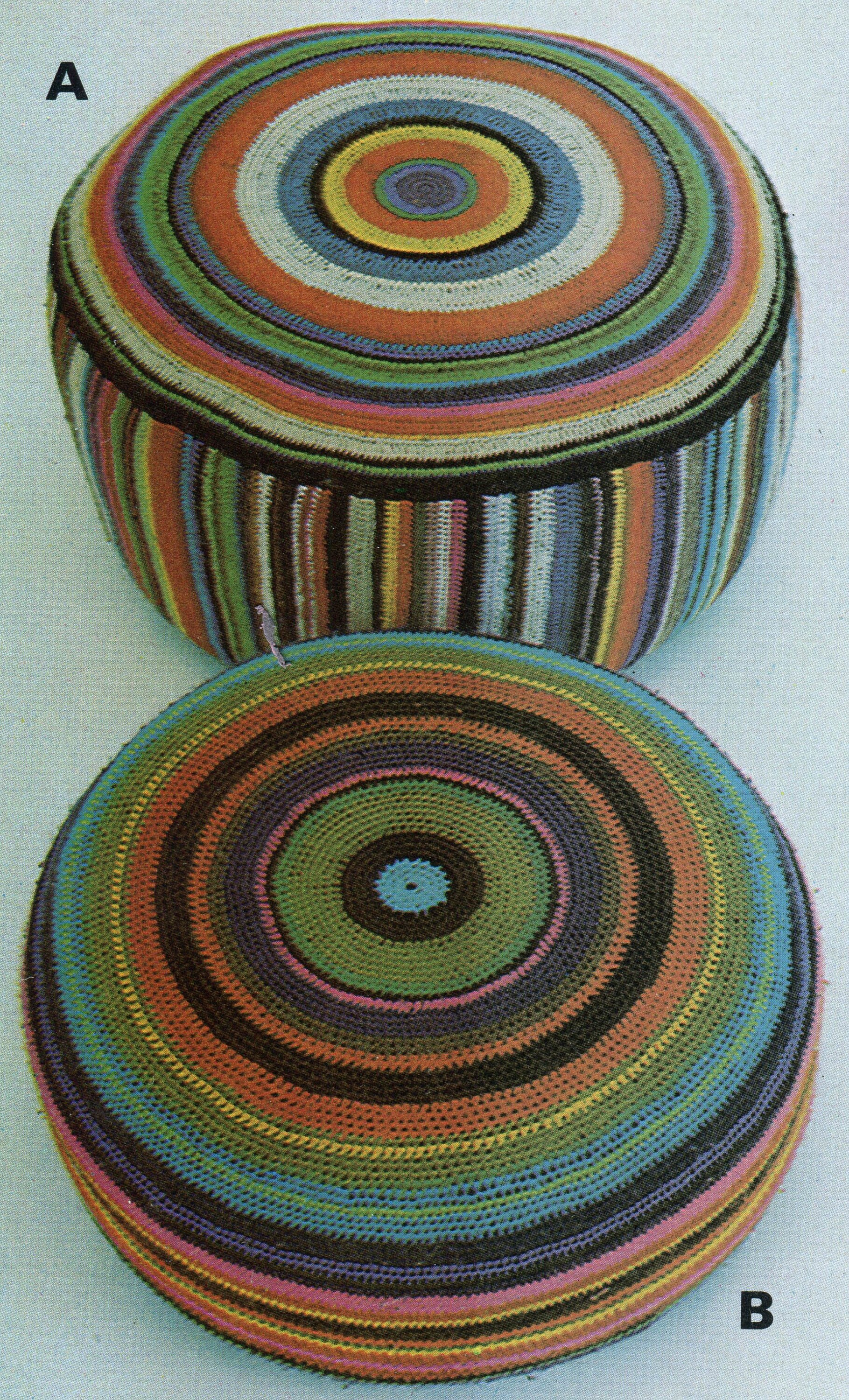 Ottoman Crochet Pattern Foot Rest, Stool, Cushion, Pillow, Decorative ...