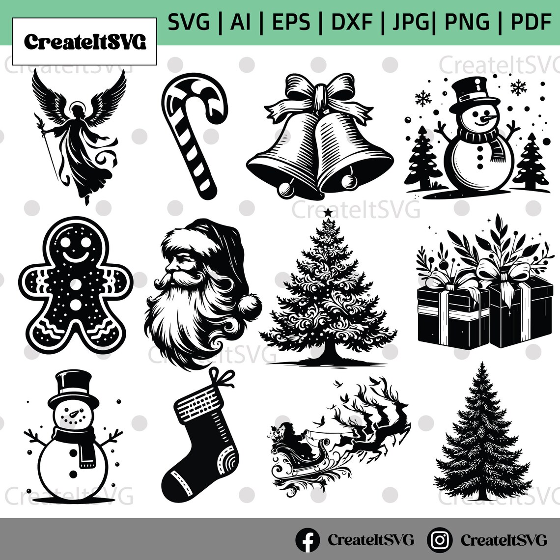 Weihnachten SVG Bundle, Weihnachten SVG, Winter SVG, Weihnachtsmann SVG ...