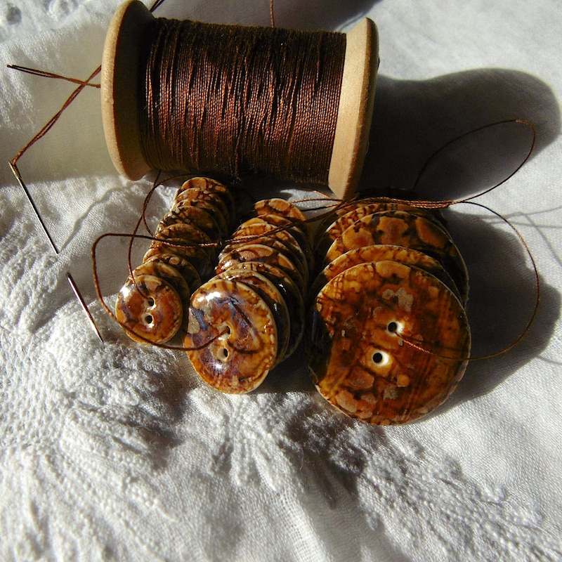 Brown Buttons - Etsy