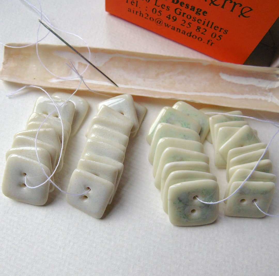 SMALL SQUARE BUTTONS in Porcelain Square Shape, Sizes and Colors to ...