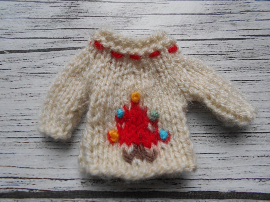 Miniature Knitted Sweater, Miniature Knitted Sweater, Hanging Ornament ...